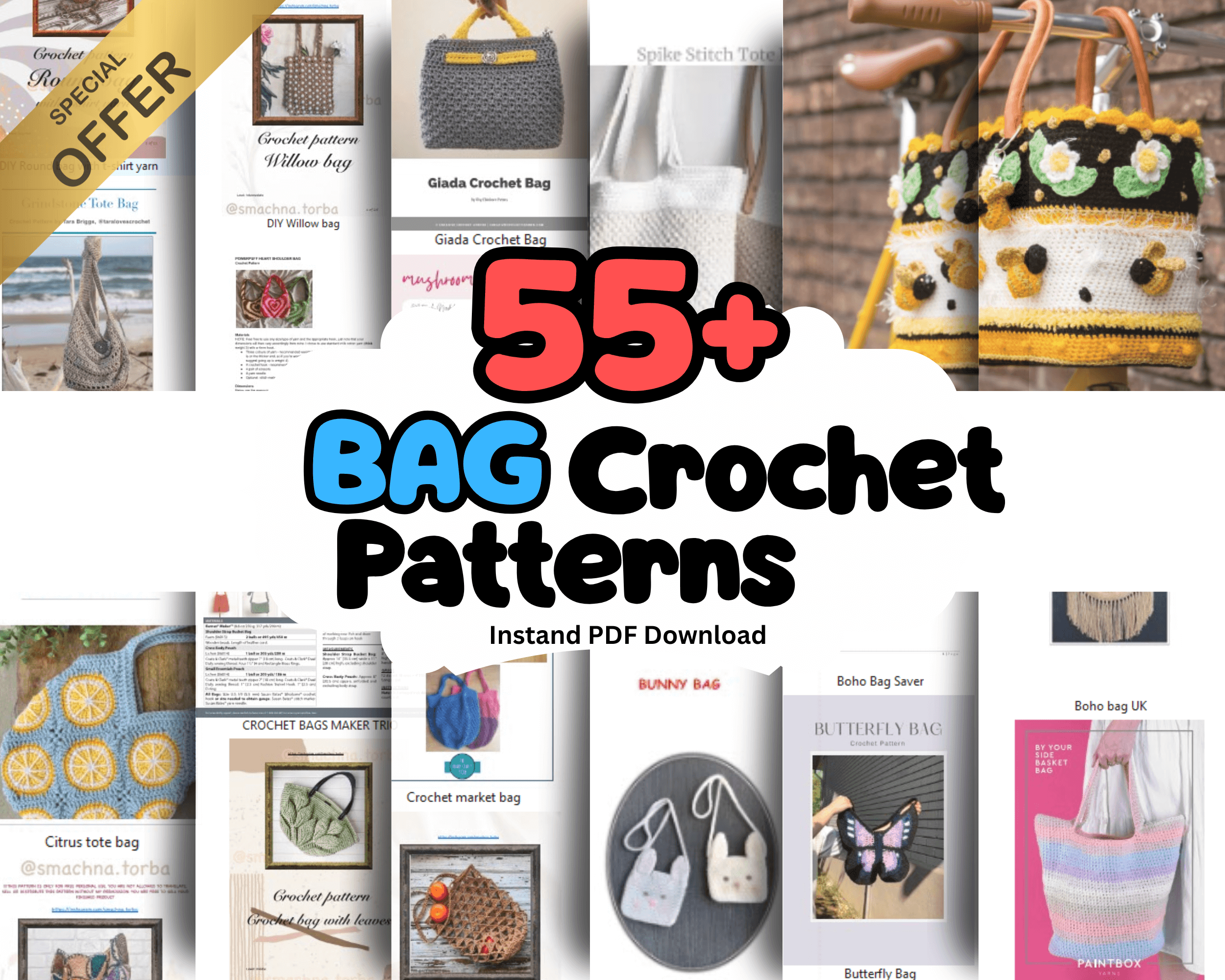 55+ Crochet Bag Patterns Bundle (PDF Patterns) – Savvy Spot Online